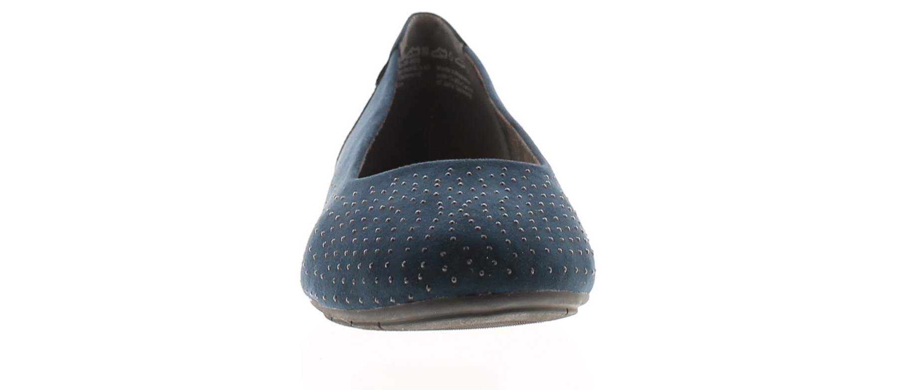 Jana Womens Flat Shoes Ballerina Glitzy Jet Slip On navy