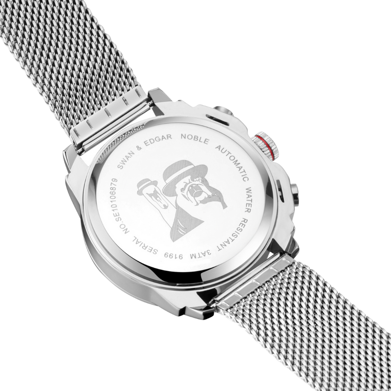 Limited Edition Swan & Edgar Hand Assembled Noble Automatic silver ...