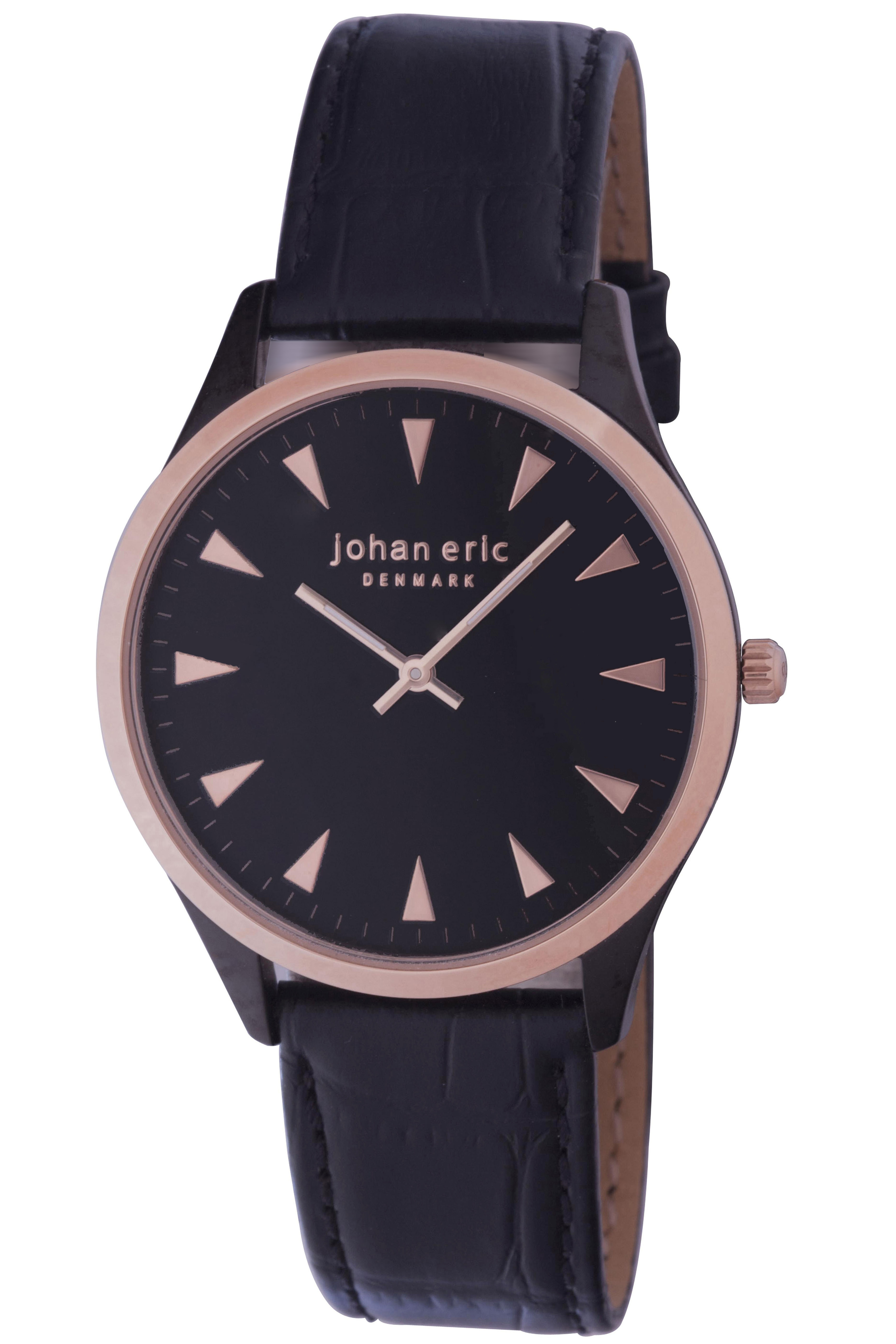Johan Eric Helsingør, Men's, Black Dial Watches w triangular Rose Gold ...