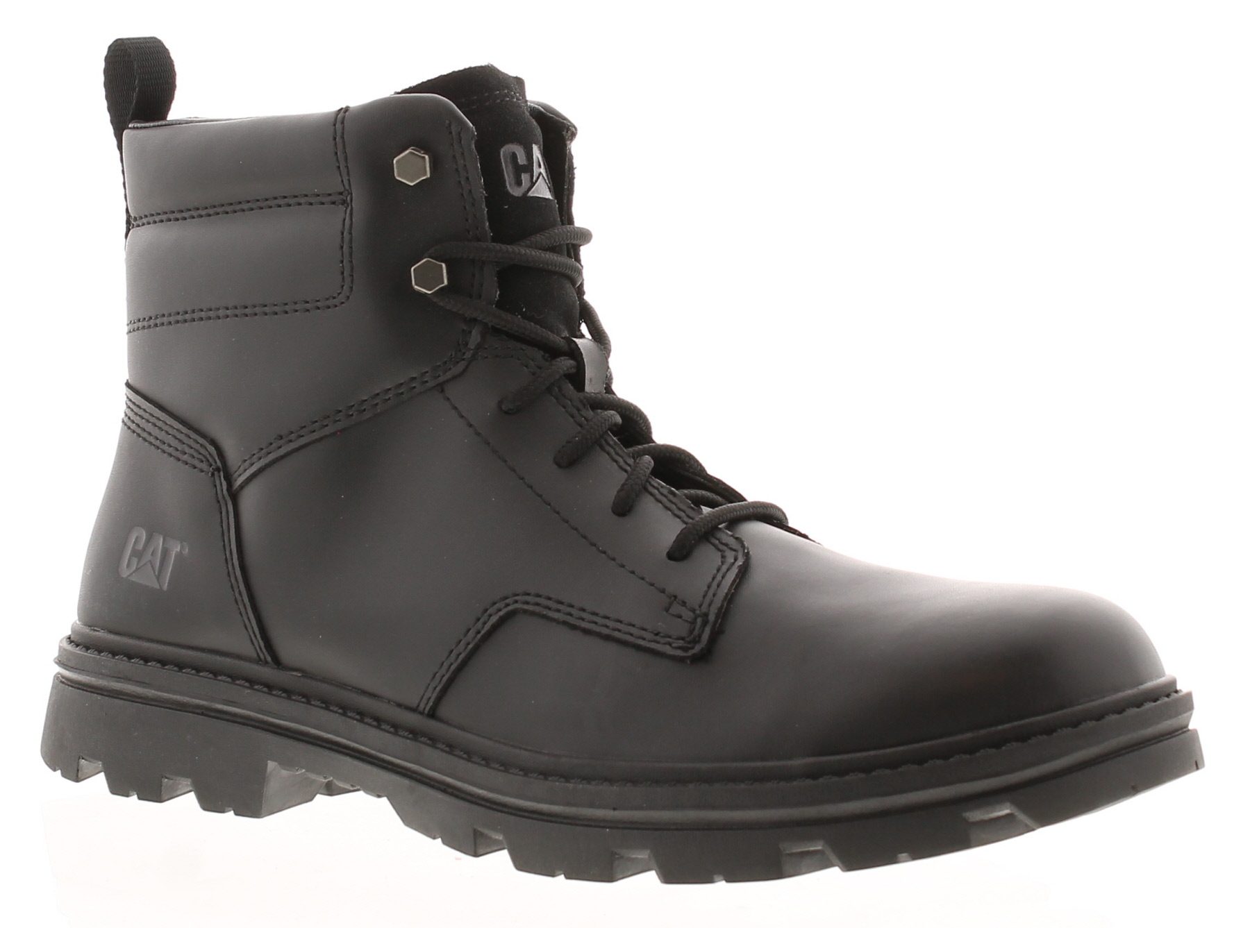 Caterpillar Mens Smart Boots Practitioner mid Leather Lace Up black