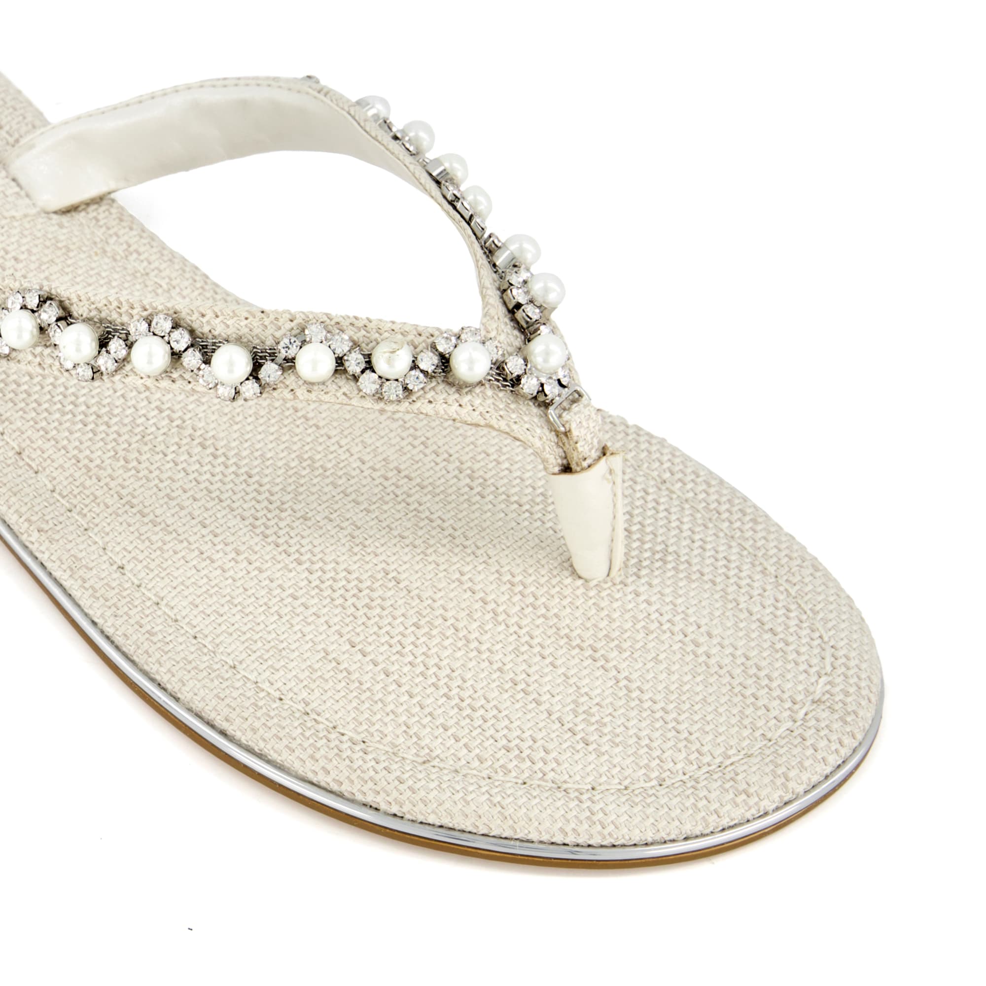 Dune Ladies NEWBIES Embellished Toe Post Sandals