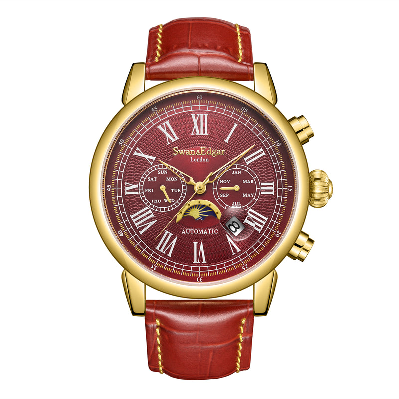 Limited Edition Swan & Edgar Hand Assembled Roman Automatic Gold Cherry ...
