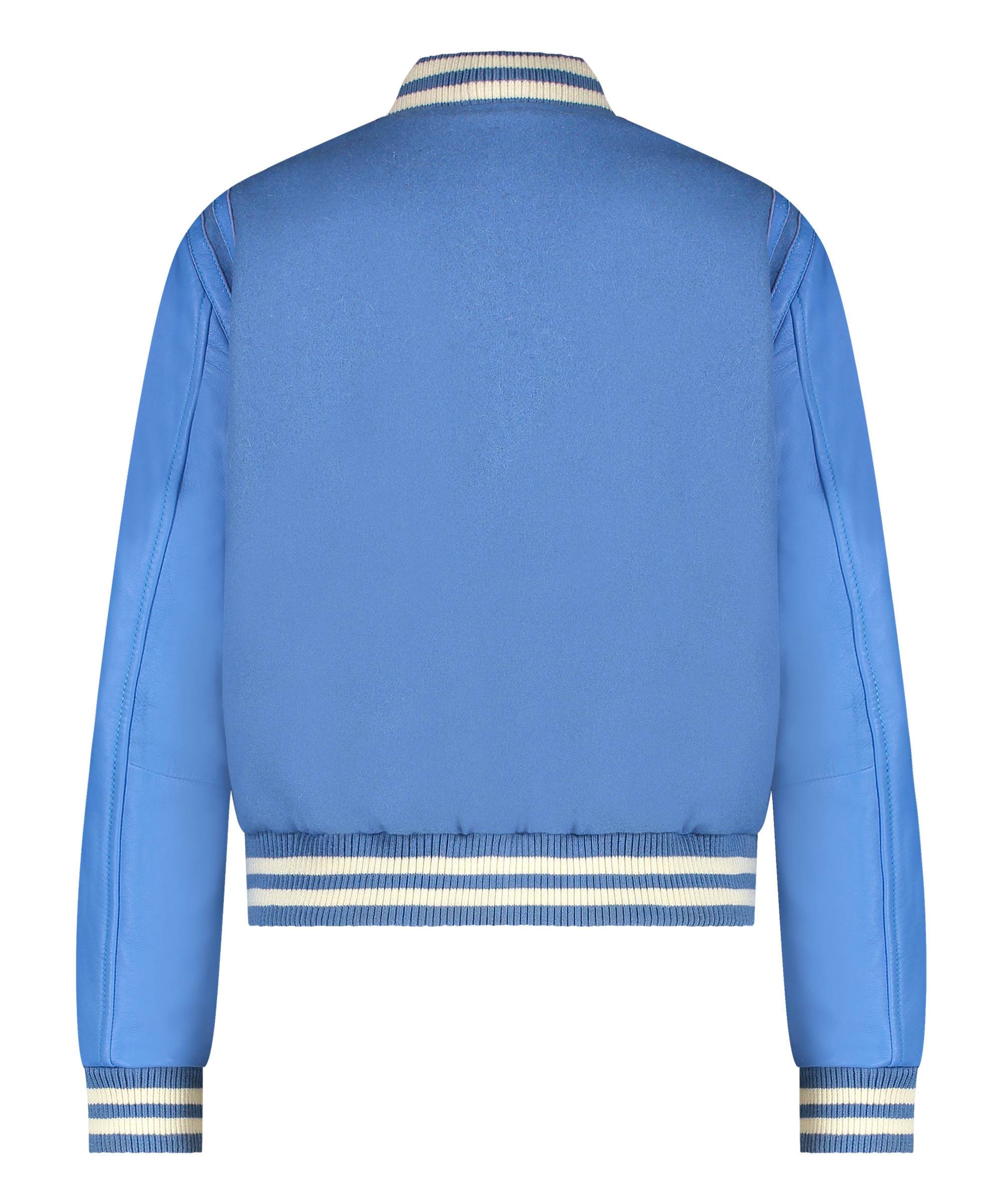 Goosecraft leren bomberjack zomer GC Beverly bomber tranquil blue