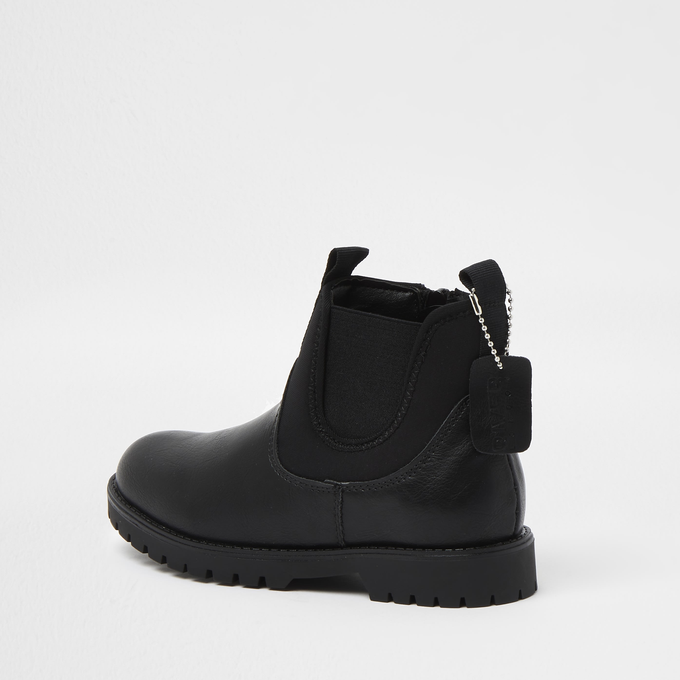 River Island Boys Chelsea Boots Black Neoprene