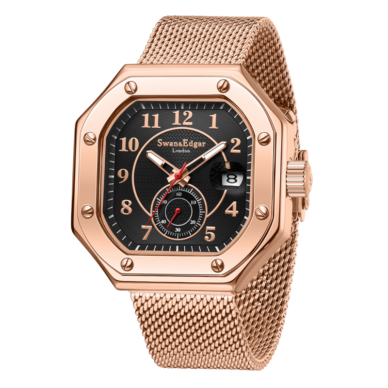 Limited Edition Swan & Edgar Hand Assembled Quadrant Automatic Rose Watch