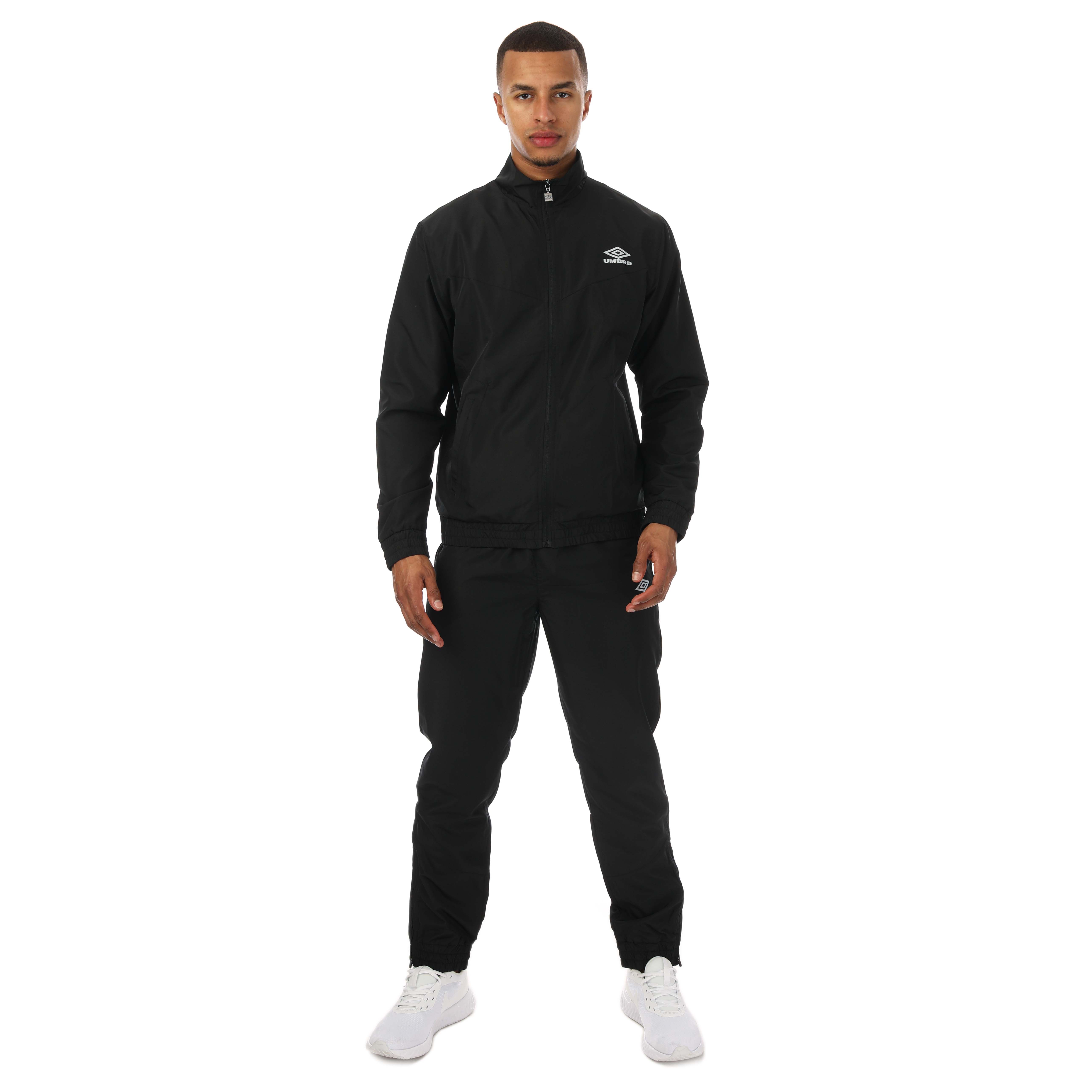 Men's Umbro Diamond Woven Poly Tracksuits in Black