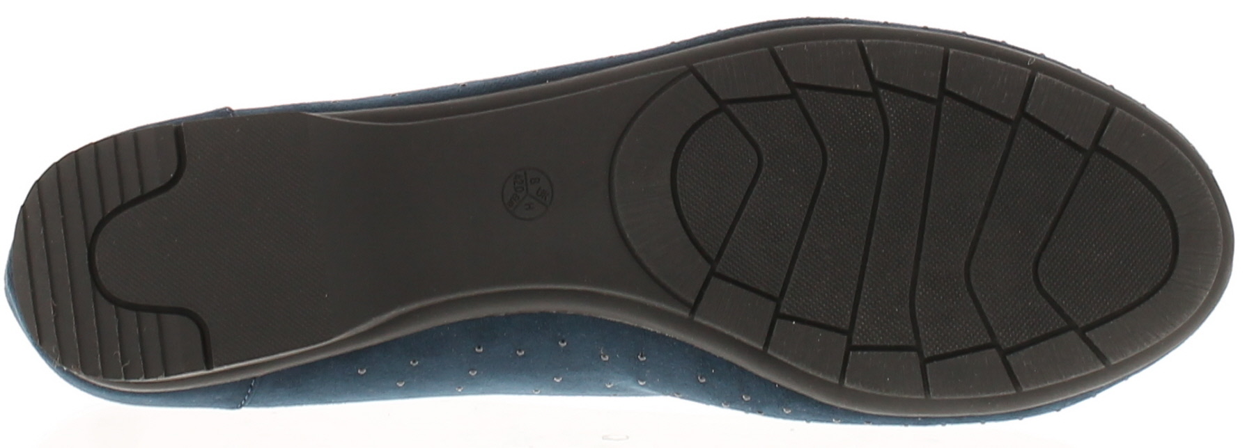 Jana Womens Flat Shoes Ballerina Glitzy Jet Slip On navy