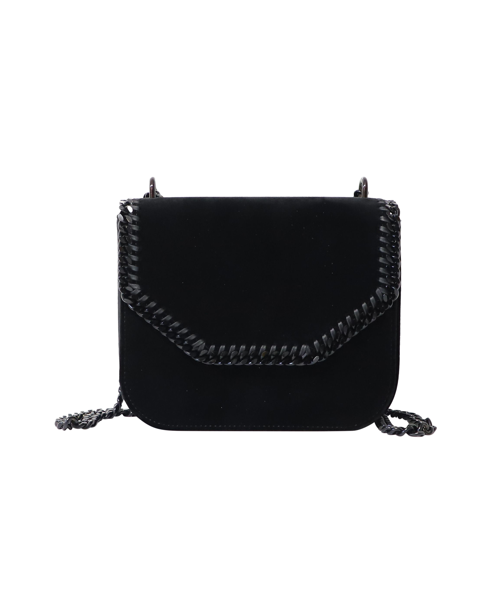 Stella McCartney Falabella Box Bag in Black Velvet