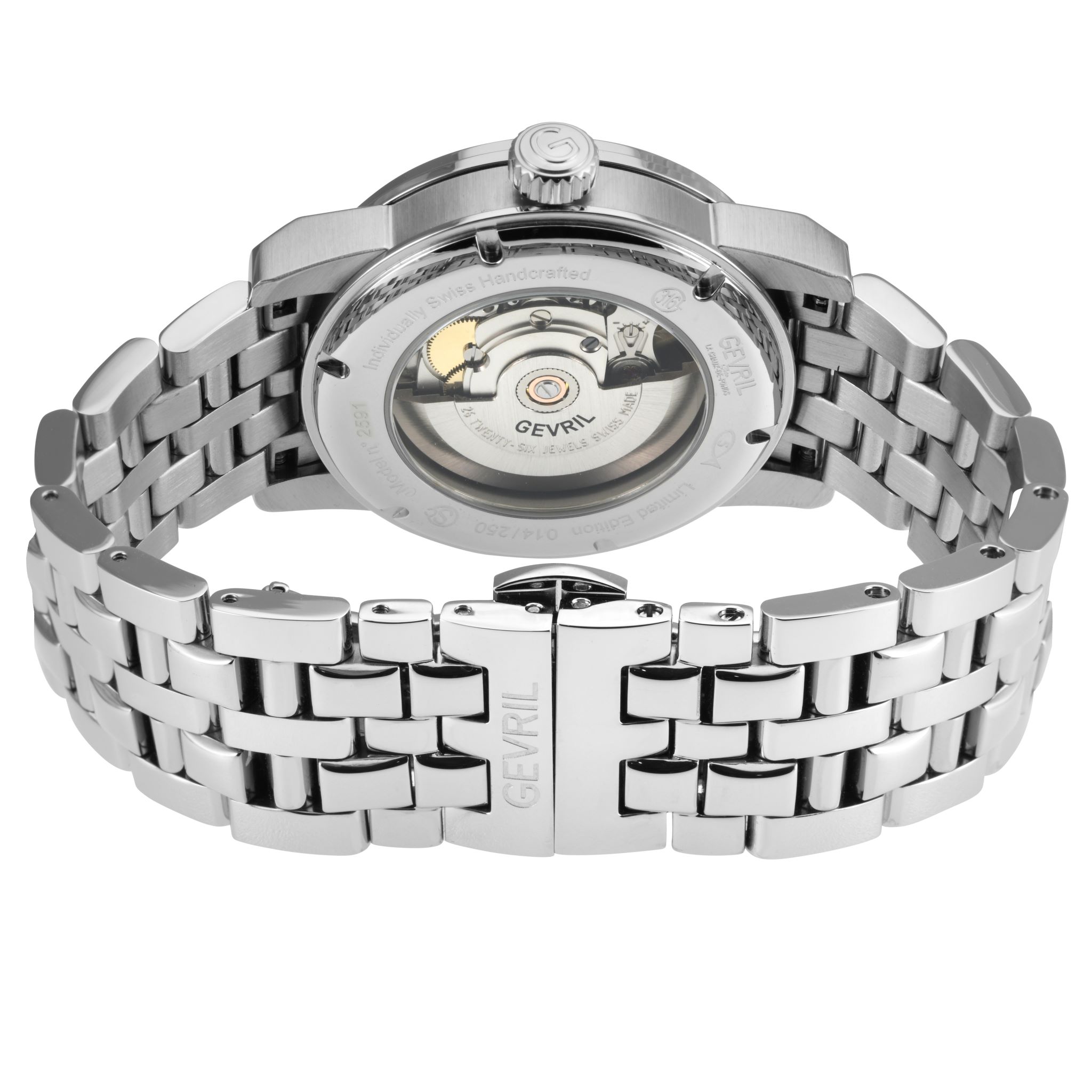 Reloj Gevril para hombre con fase lunar Madison Open Heart, esfera ...