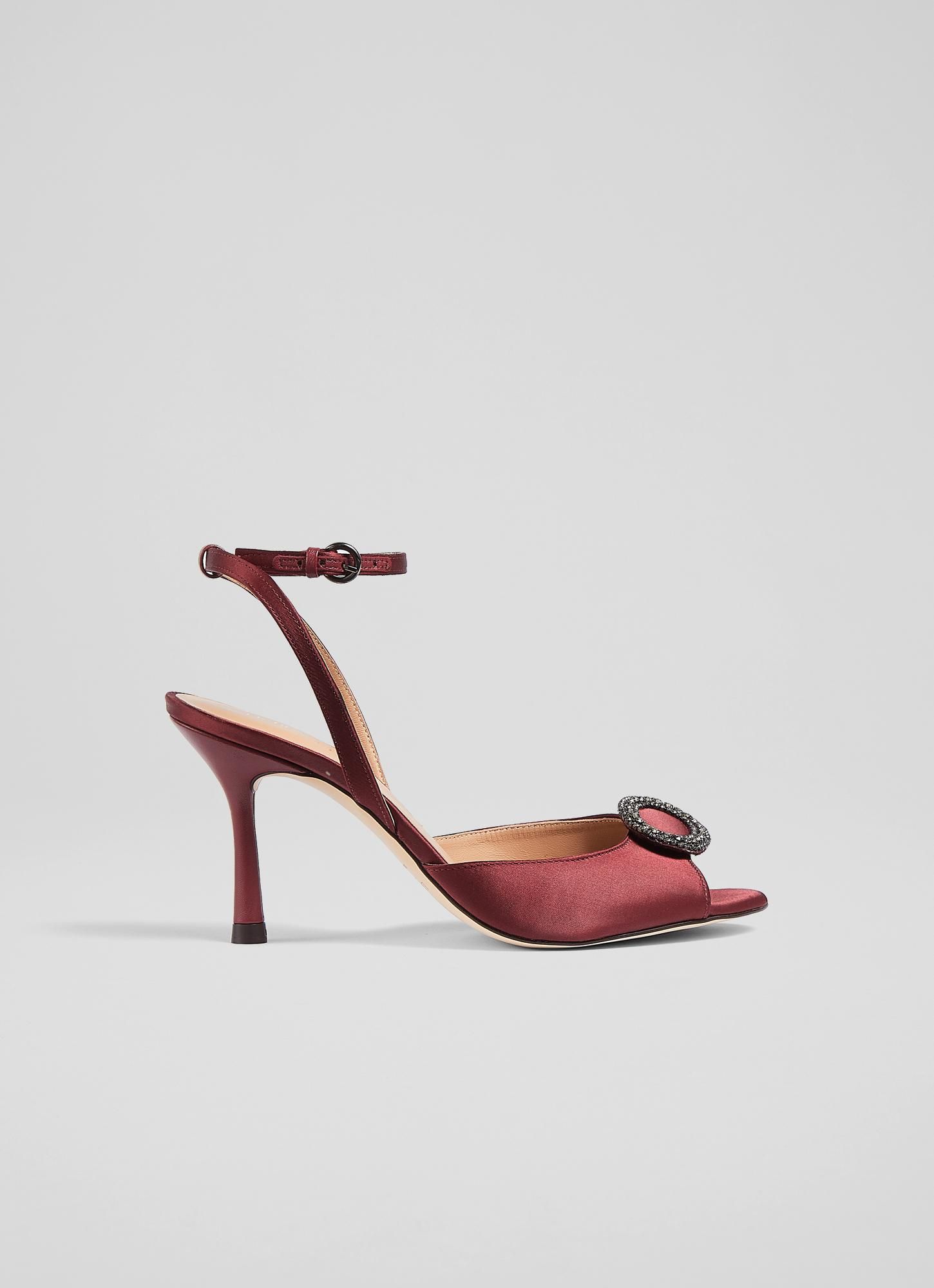 LK Bennett Belle Formal Sandals, Burgundy