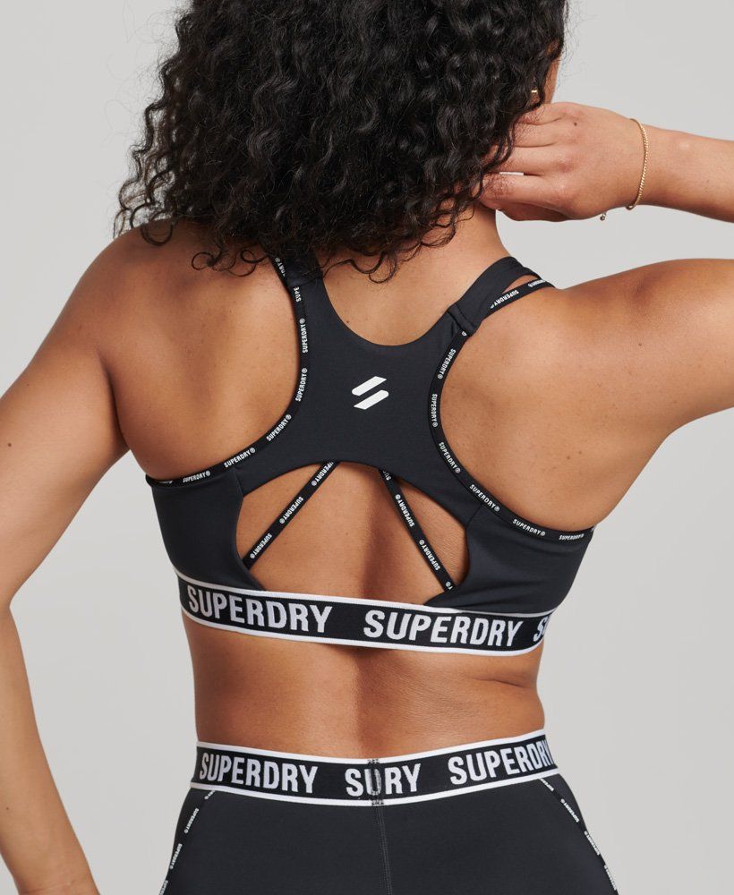 Superdry Elastische Train beha met logo