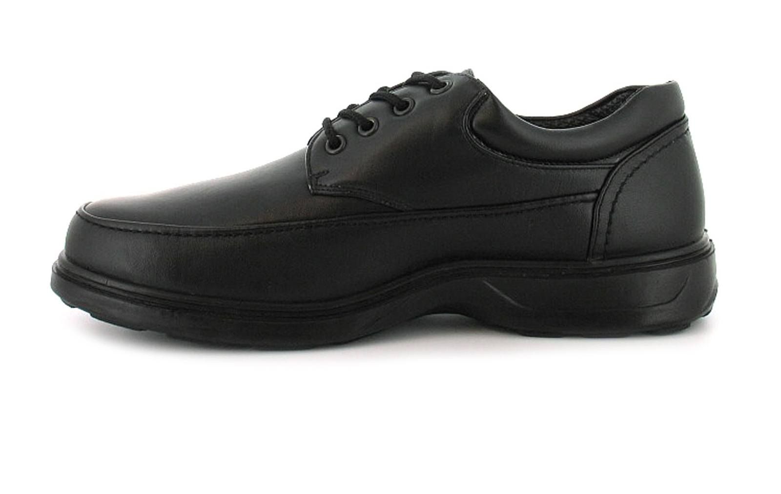 Mens/Gents Black Lace Up Comfort Fit Casual Shoes. Wider Fitting.