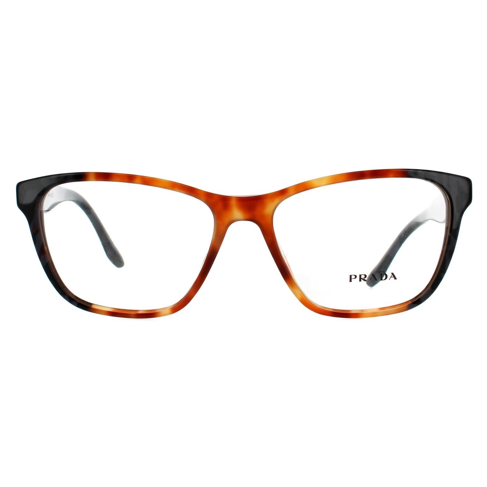 Prada Square Womens Havana Grey Camo Glasses Frames