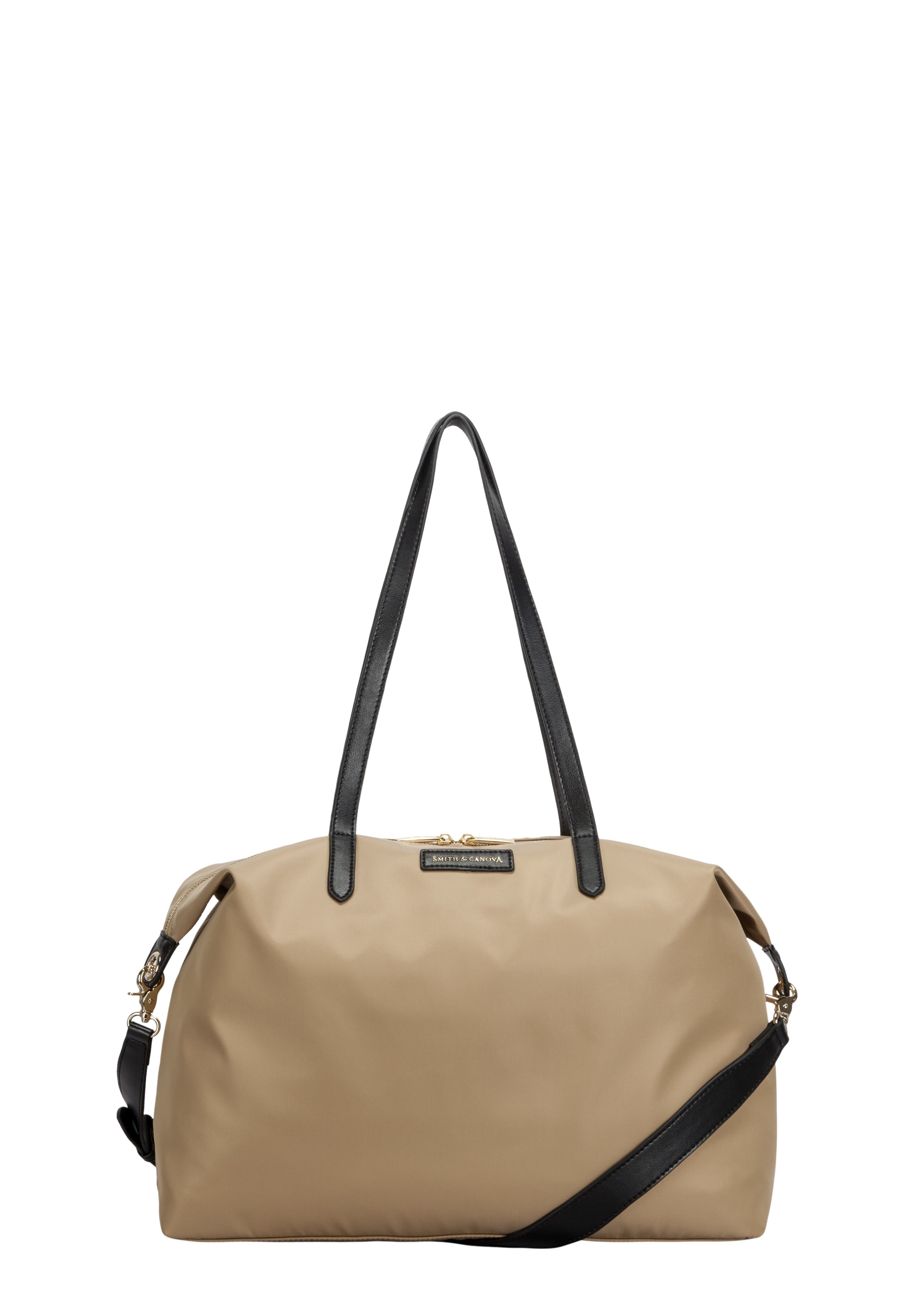 LARGE NYLON ZIP TOP TOTE BAG