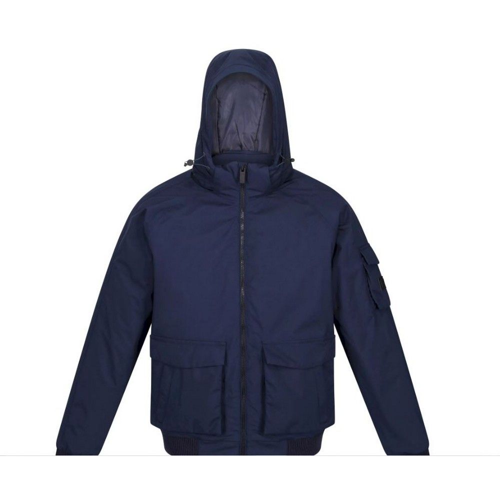 Regatta Mens Faizan Hooded Waterproof Jacket (Navy)