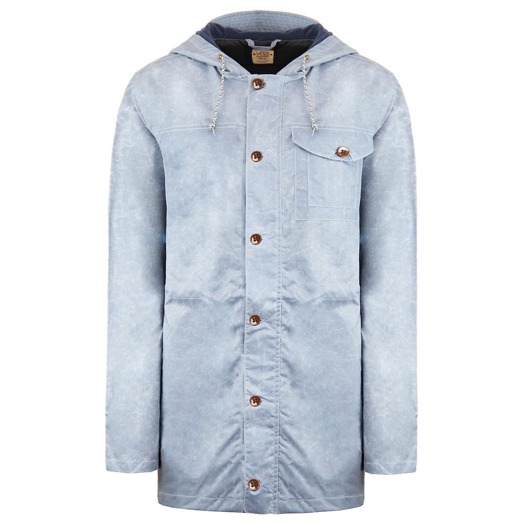 Vans Off The Wall OTW Mens Hooded Parka Winter Jacket Dusty Blue 3L2HKC ...