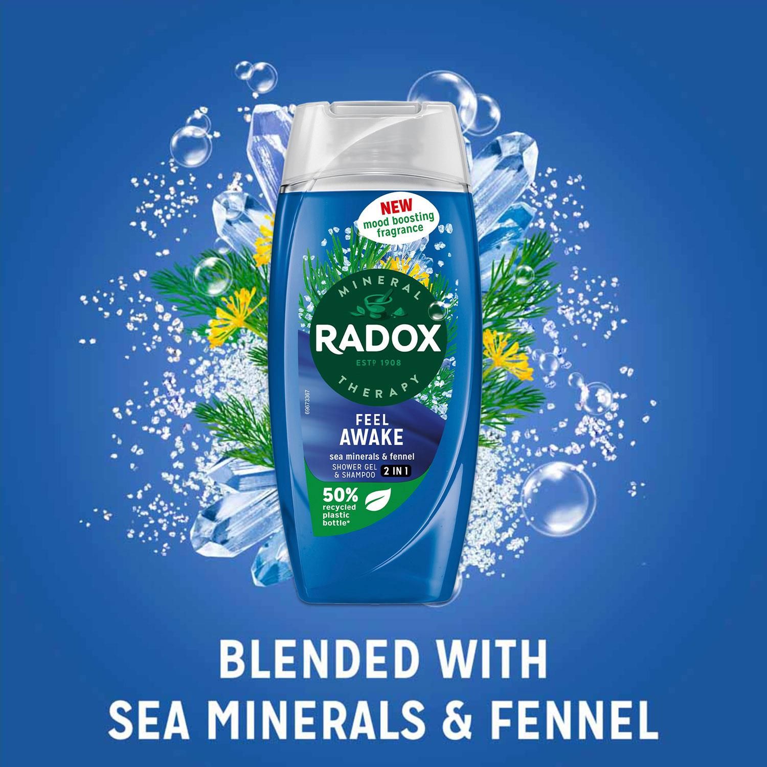 Radox Body Wash & Shampoo 2in1 Feel Awake with Fennel & Sea Minerals ...