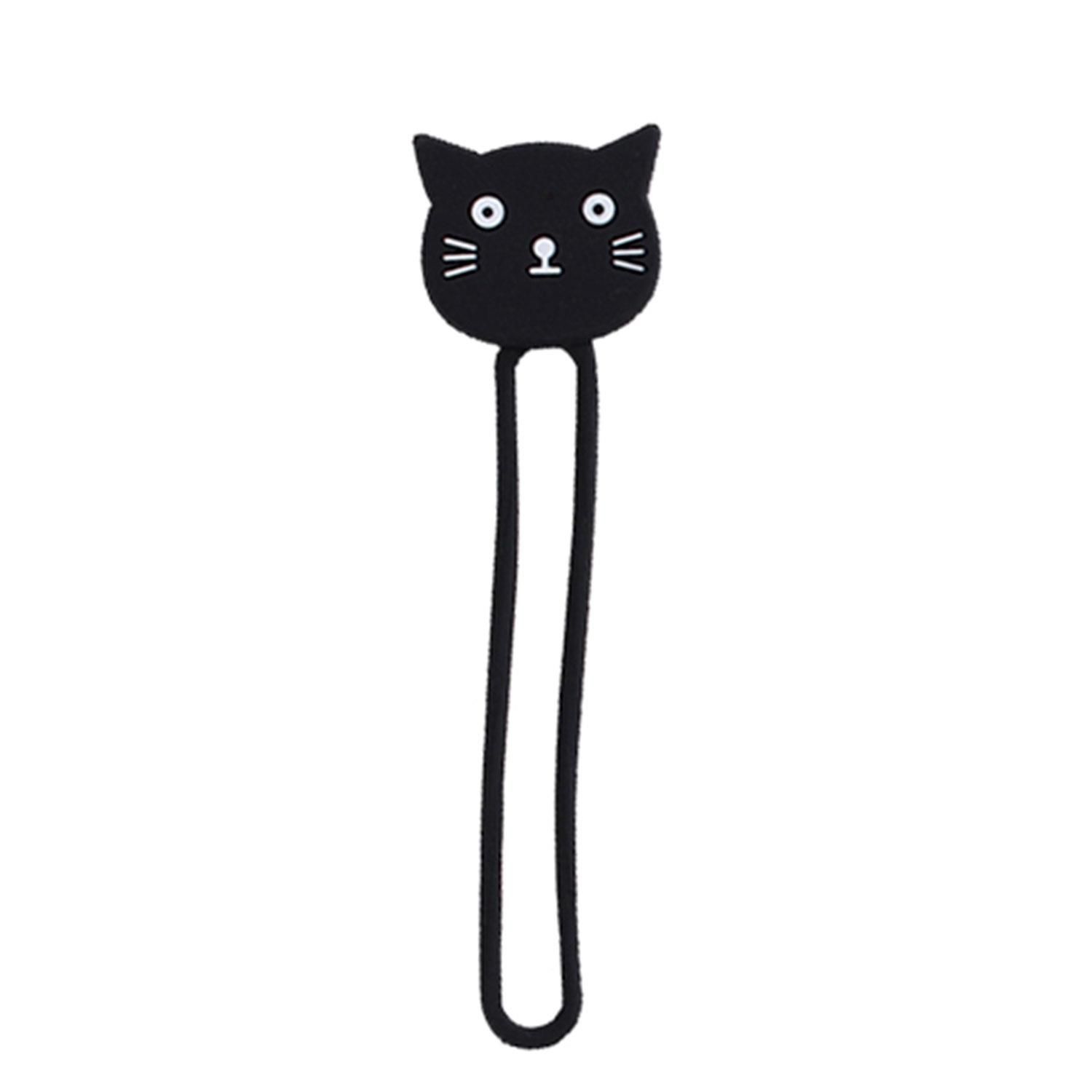 Aquarius, Cartoon Cord Cable Organiser, Cat, Black