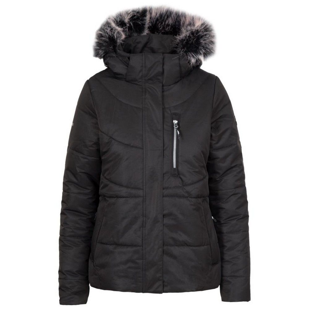 Trespass Womens/Ladies Recap Waterproof Jacket (Black)