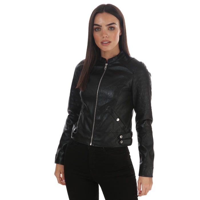 Women's Vero Moda Love Faux Leather Jacket in Black