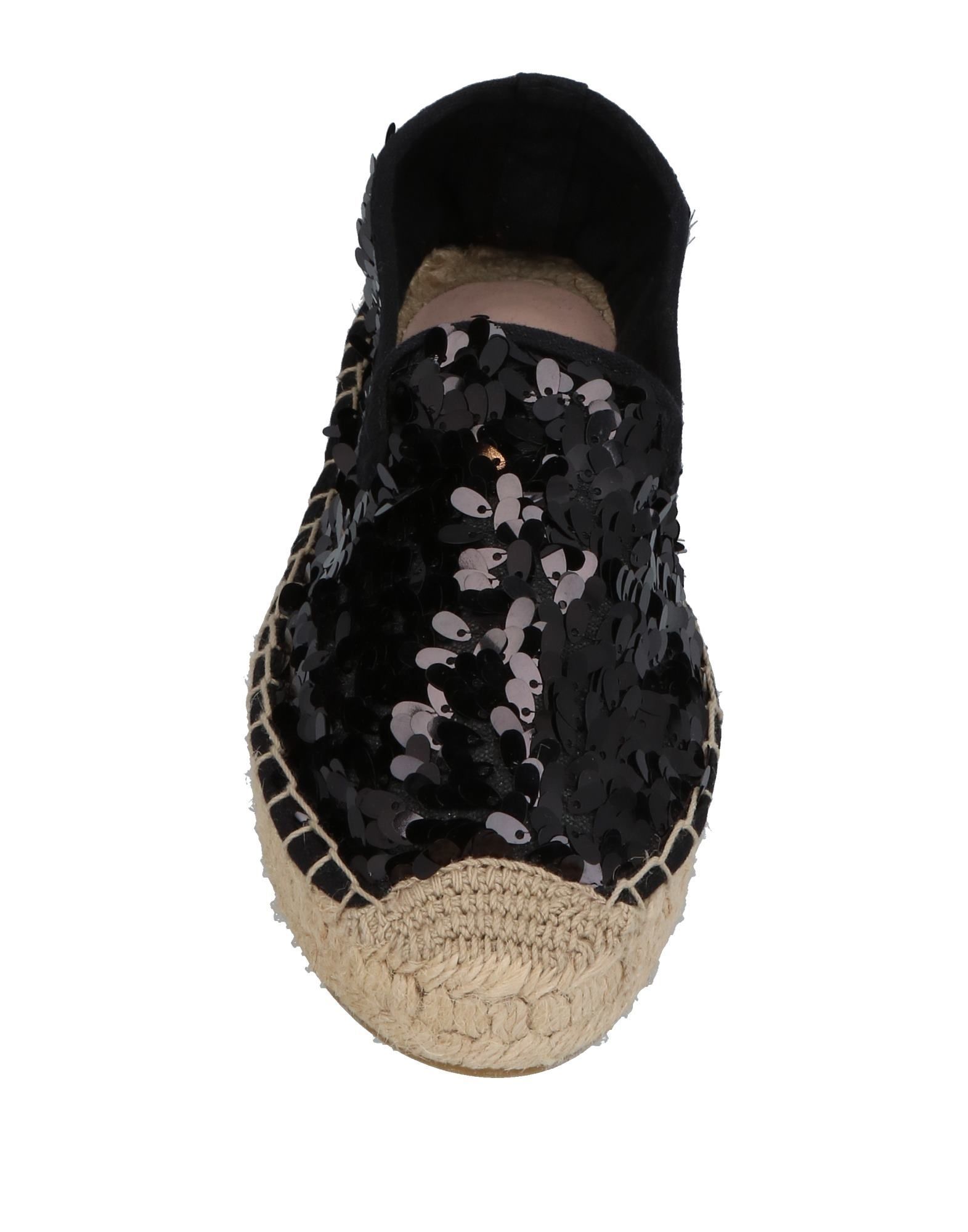 Manila Grace Denim Black Sequinned Espadrilles