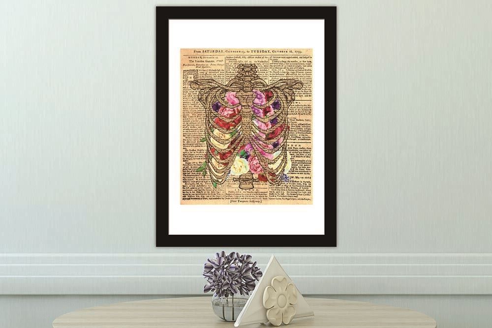 2in1 Flowery Chest Poster Self Adhesive DIY Wall Sticker, bedroom wall ...