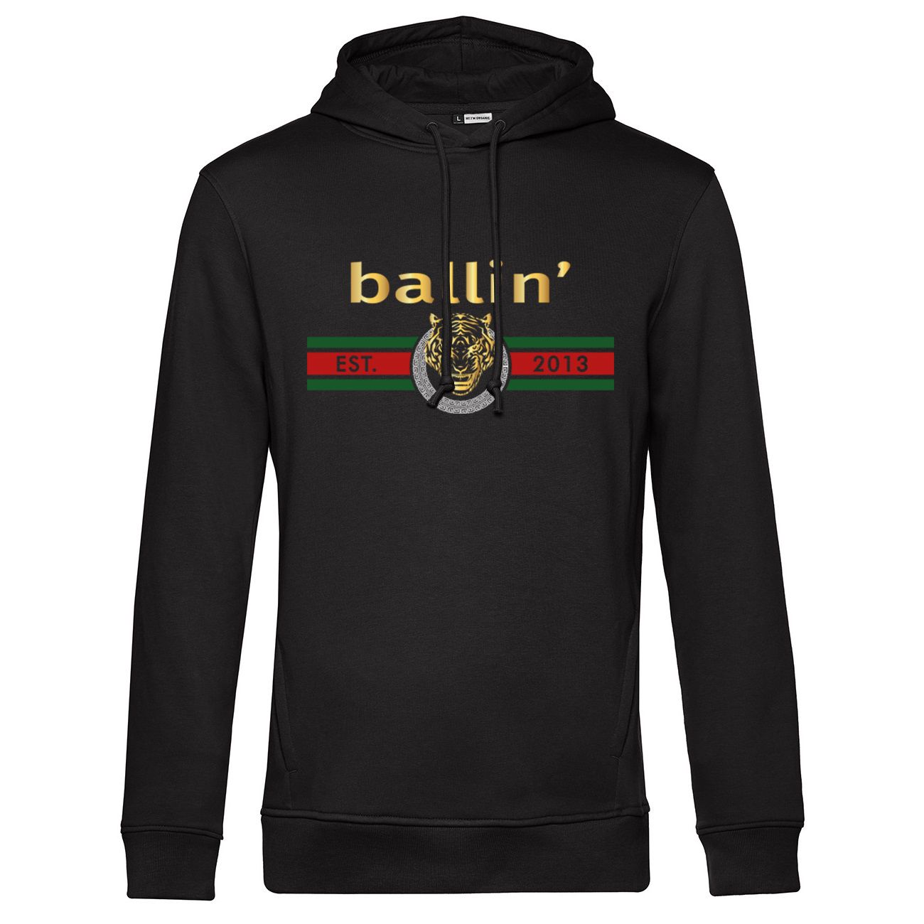 Ballin Est. 2013 Hoodies Tiger Lines Hoodie Zwart
