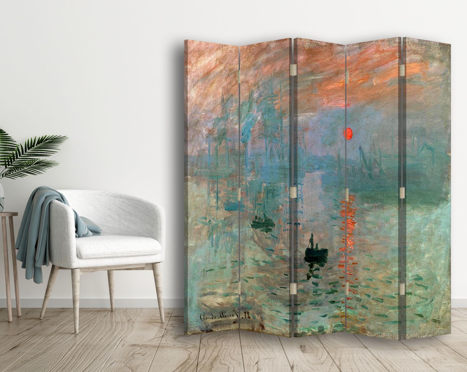 Room Divider Impression. Sunrise - Claude Monet - Indoor Decorative ...