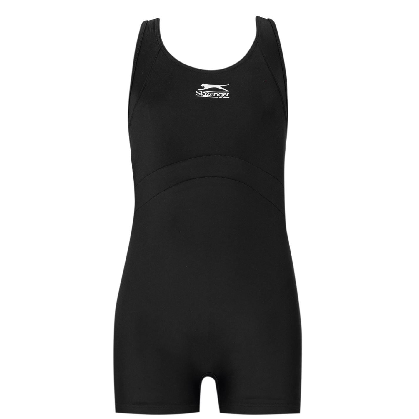 Slazenger Girls Boyleg Swimming Suit Stretch Fit Swimwear