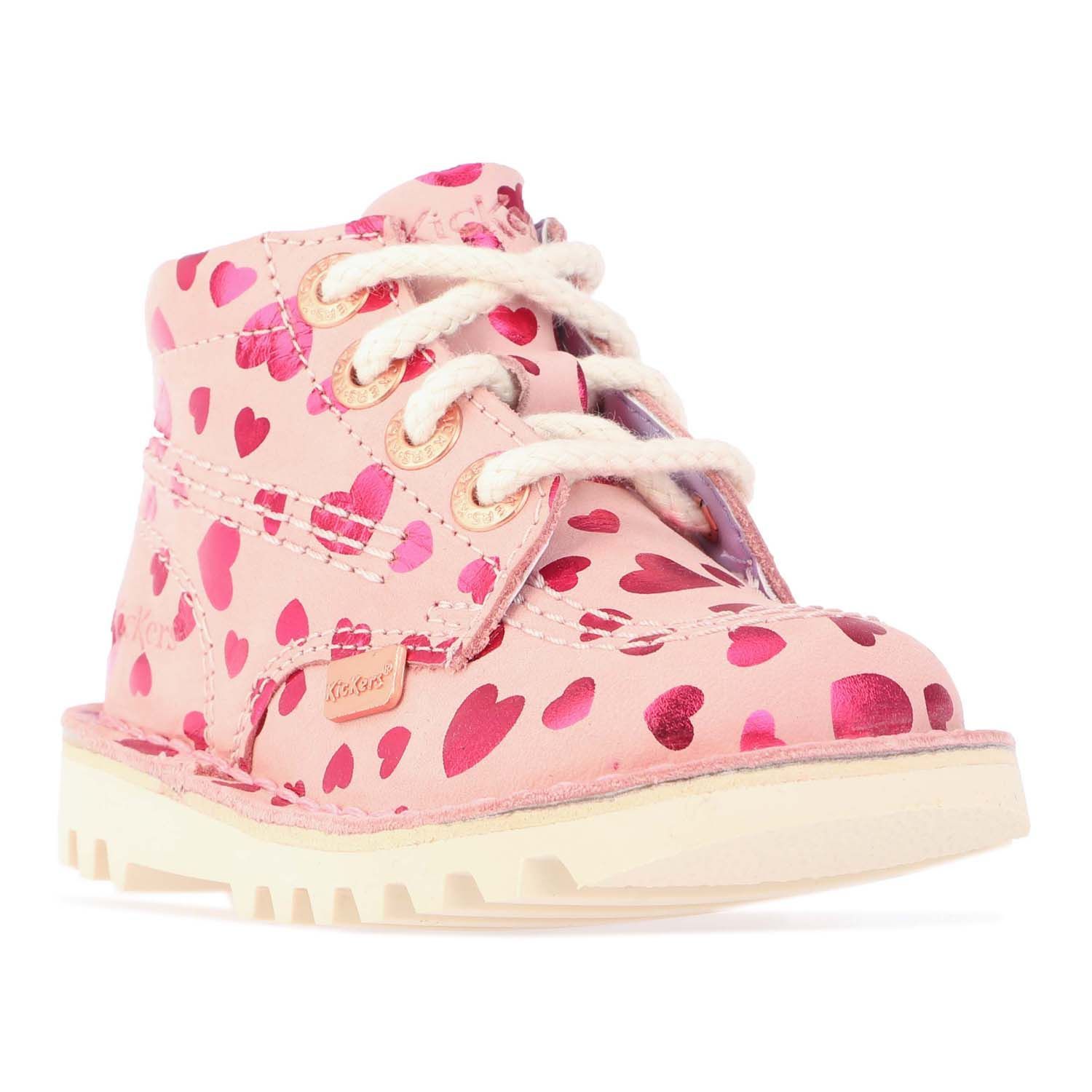 Girl's Kickers Children Kick Hi Nubuck Boot in Black