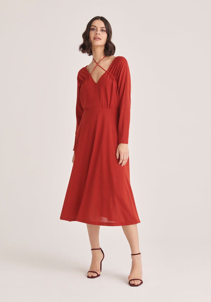 Cross Neck Dress