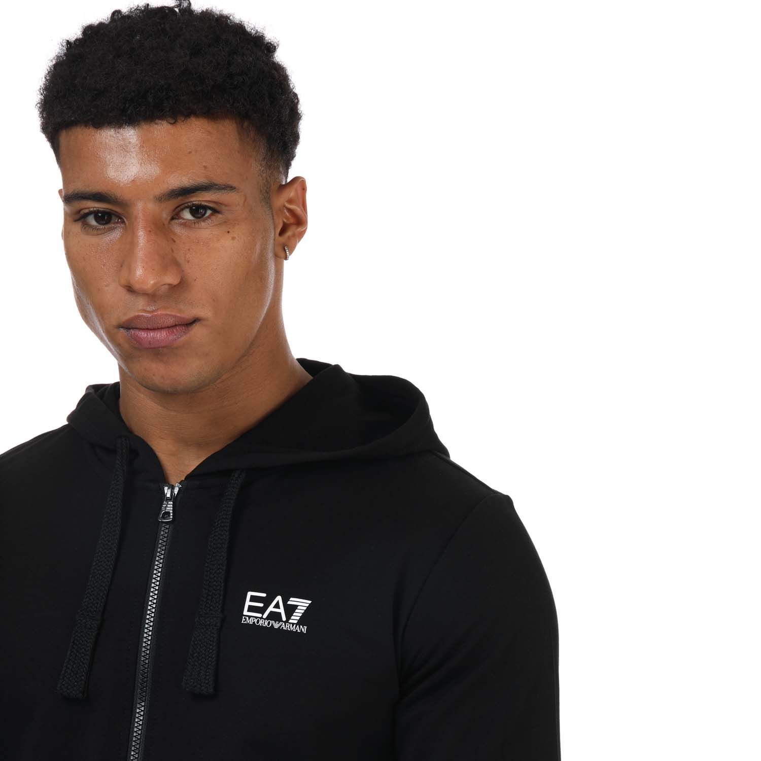 Men's Emporio Armani EA7 Core ID Cotton Tracksuit in Black