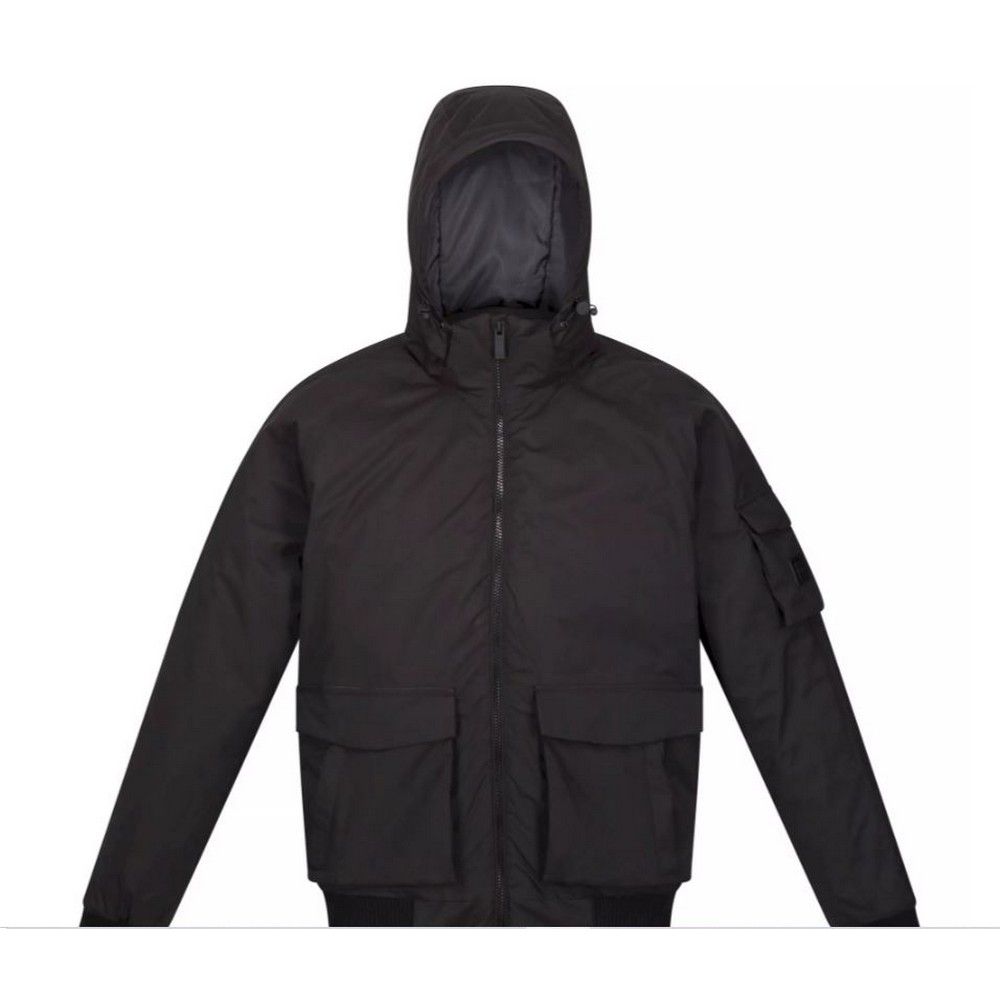 Regatta Mens Faizan Hooded Waterproof Jacket (Black)