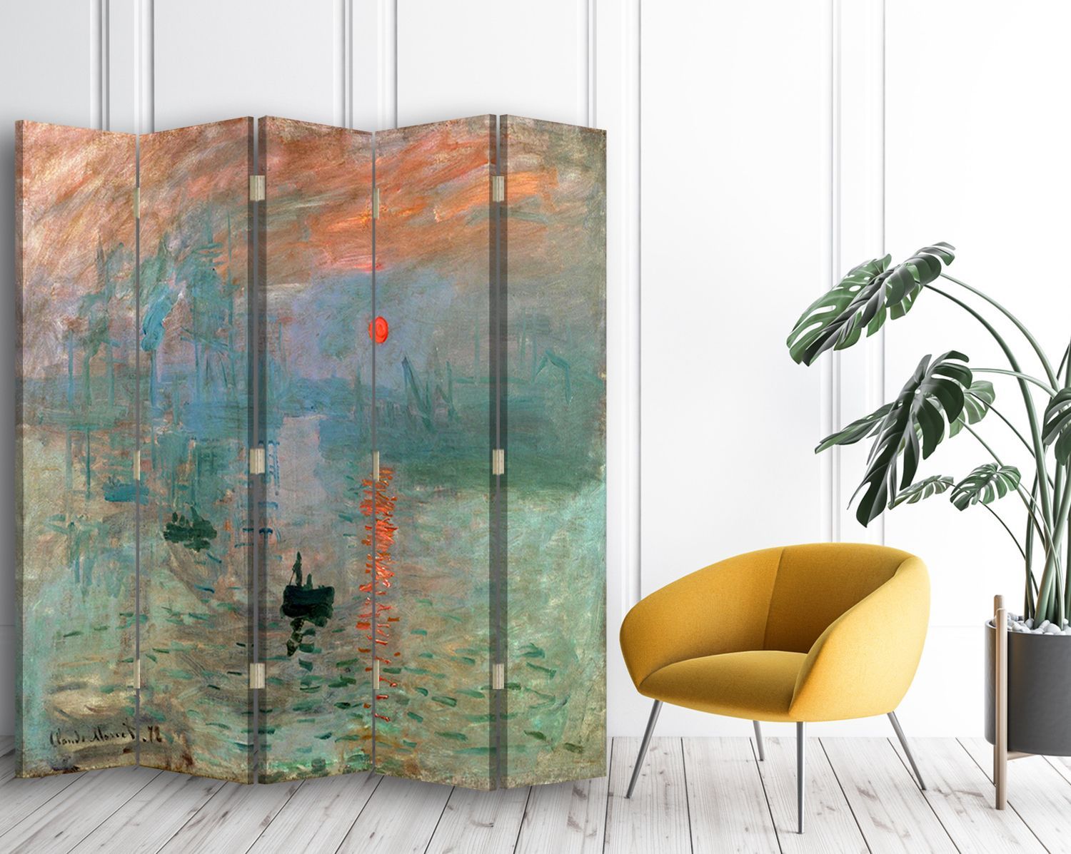 Room Divider Impression. Sunrise - Claude Monet - Indoor Decorative ...