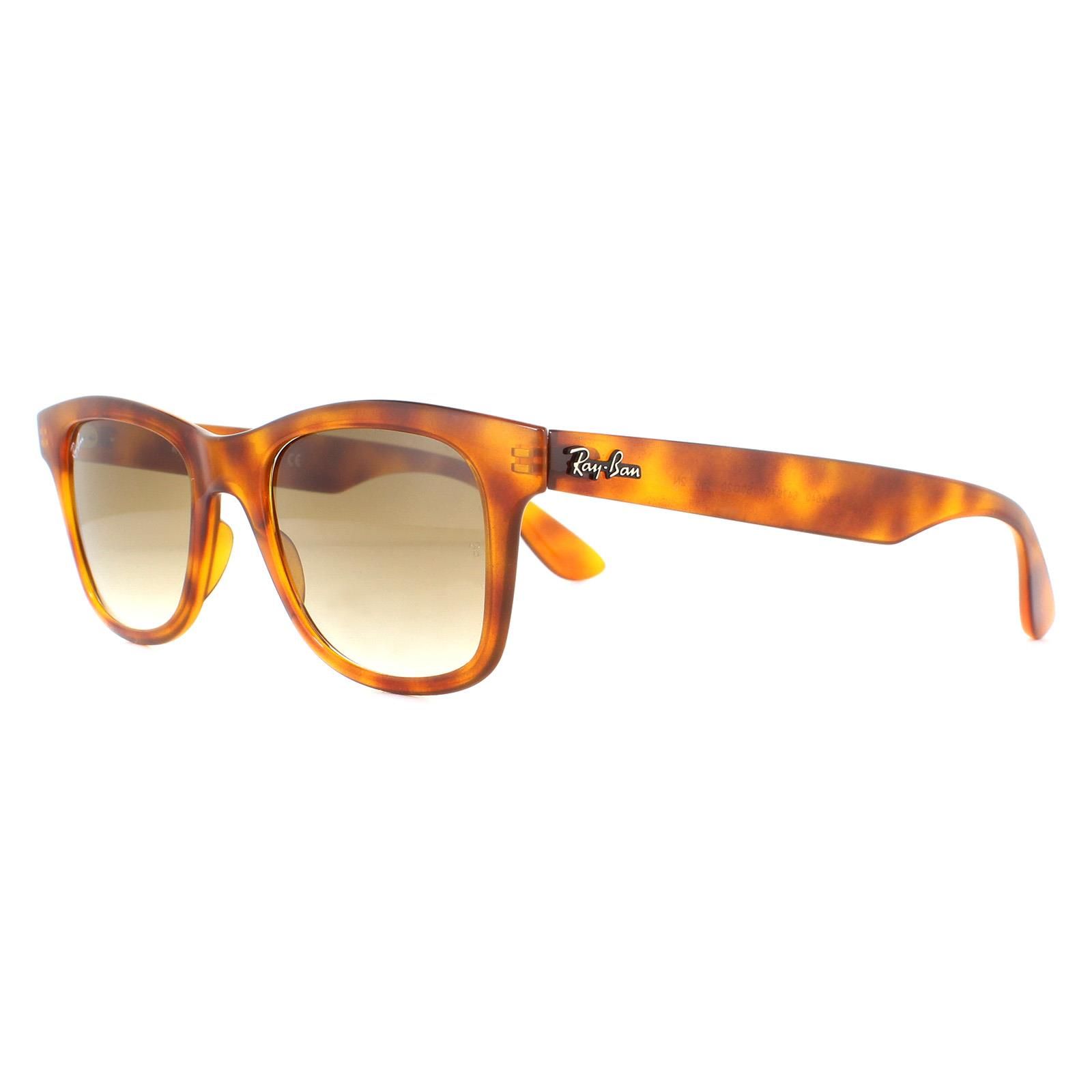 Ray-Ban Square Unisex Gloss Yellow Havana Light Brown Gradient Sunglasses