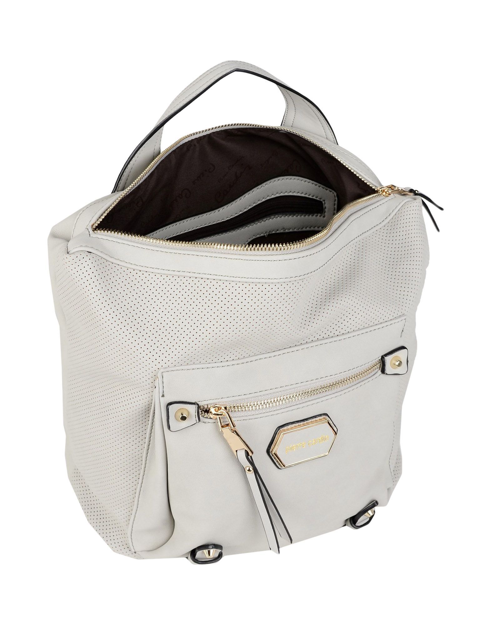 Pierre Cardin Light Grey Faux Leather Backpack
