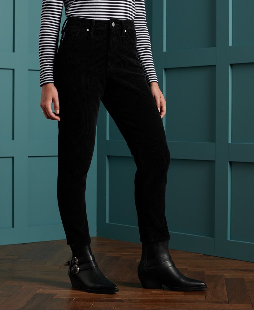 Superdry High Slim Taper Cord Trousers