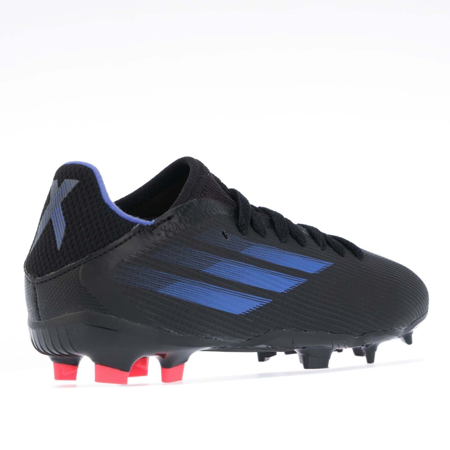 Boy's adidas Junior X Speedflow.3 FG Football Boots in Black