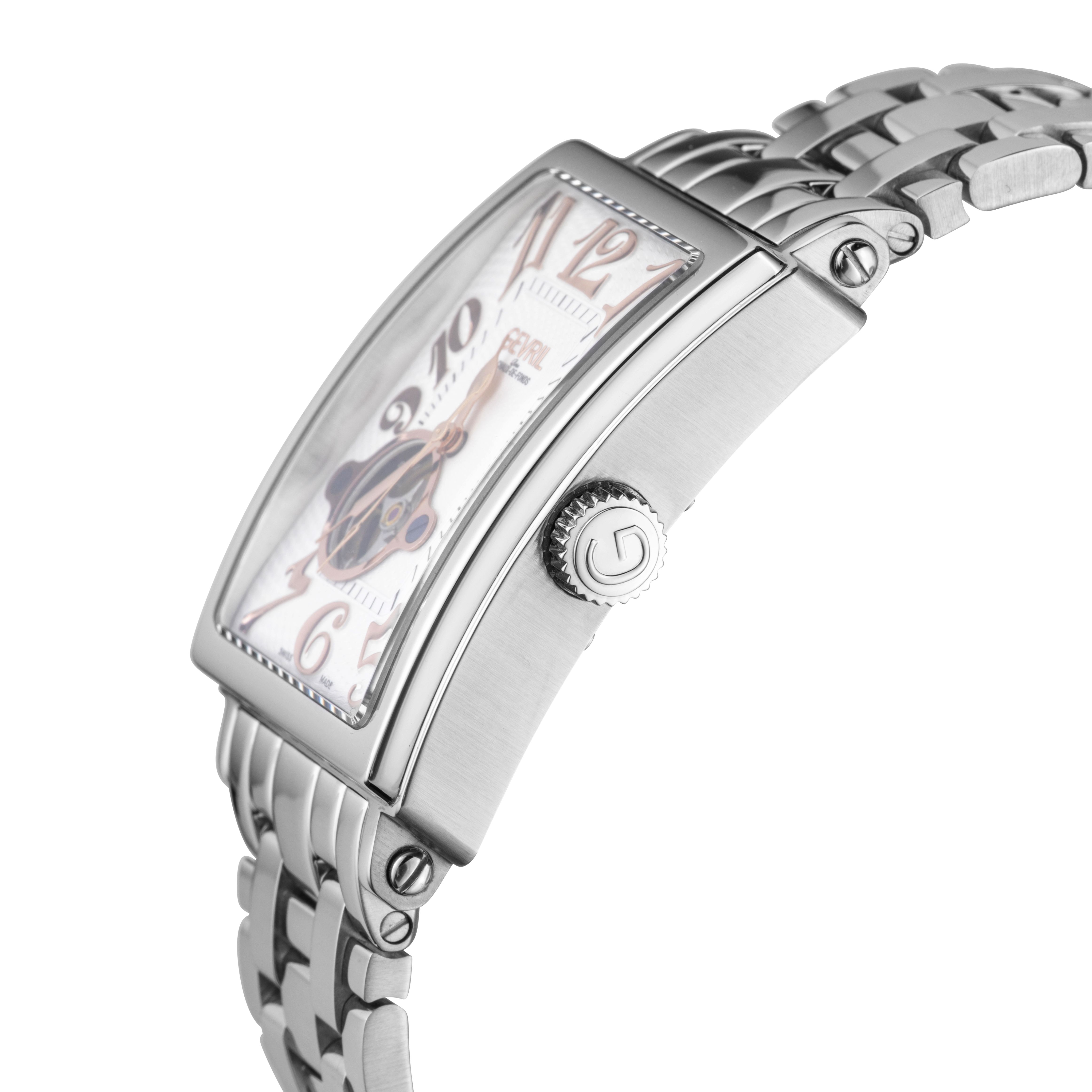 Gevril 5070B Avenue of Americas Open Heart Silver Dial IPRG Numerals ...