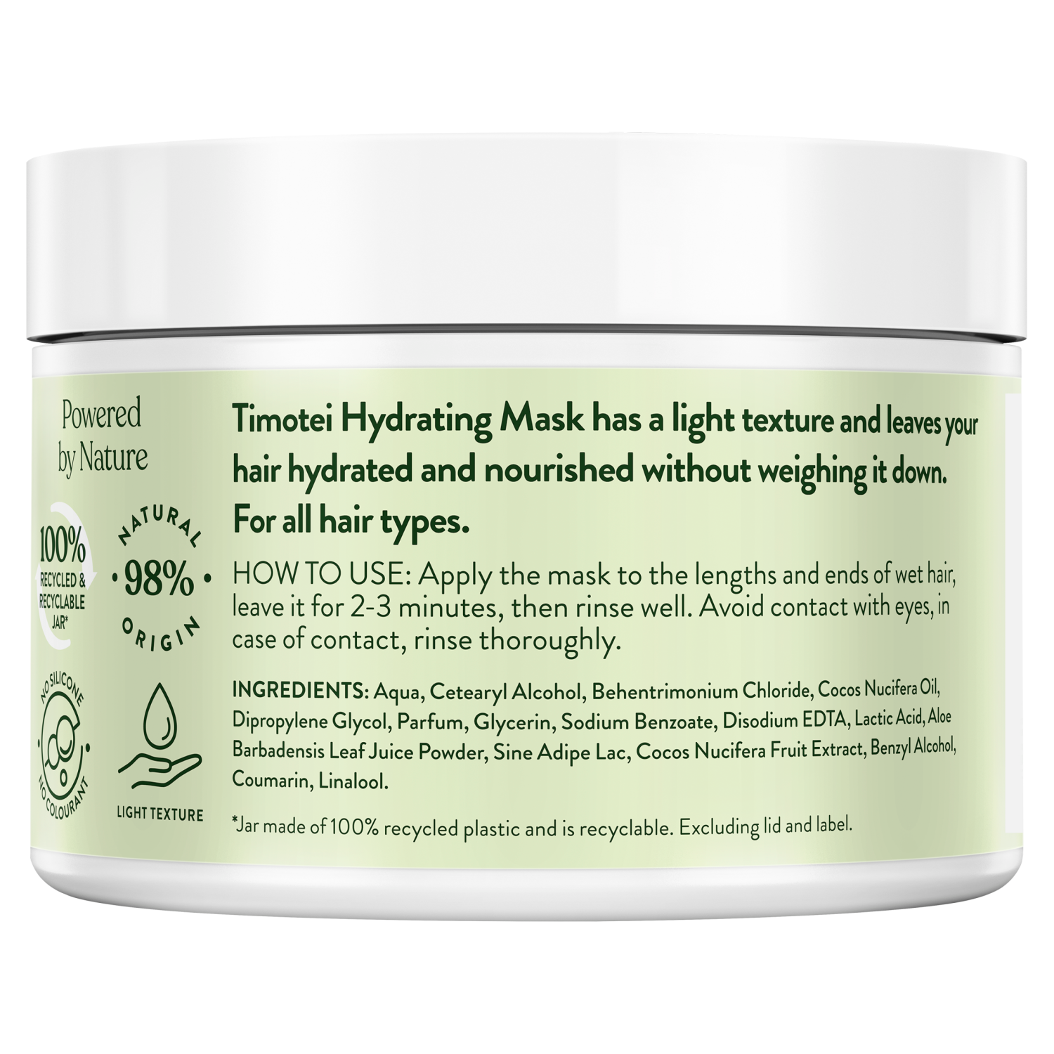Timotei Hydrating and Repairing Mask for Dry and Damaged Hair, 300ml
