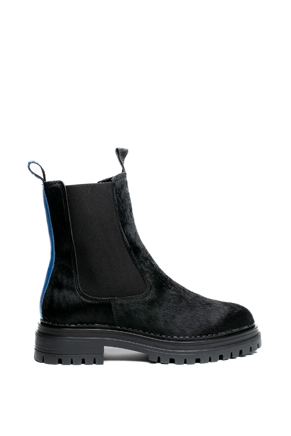 OSPREY LONDON Women's 'The Huckleberry', Black Hair On Leather Chelsea Boot