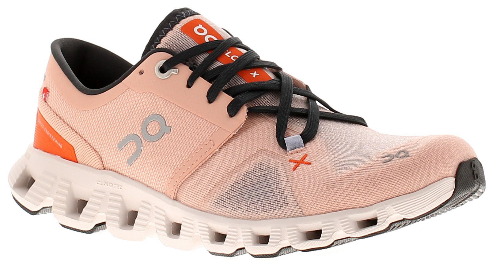 On Running Womens Trainers Running Cloud X Lace Up pink