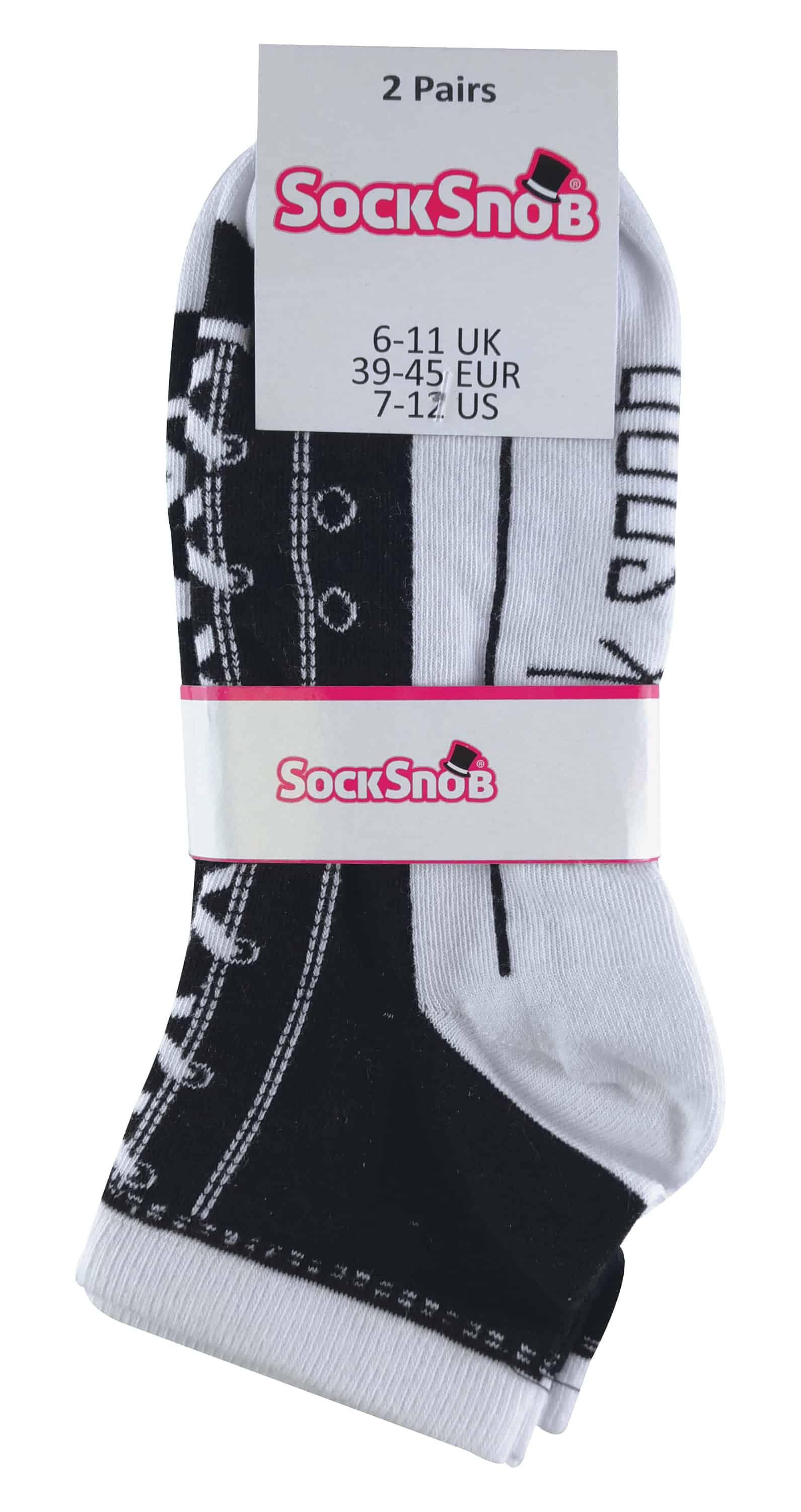 Sock Snob - 2 Pairs Unisex Adult Socks that look like Shoes