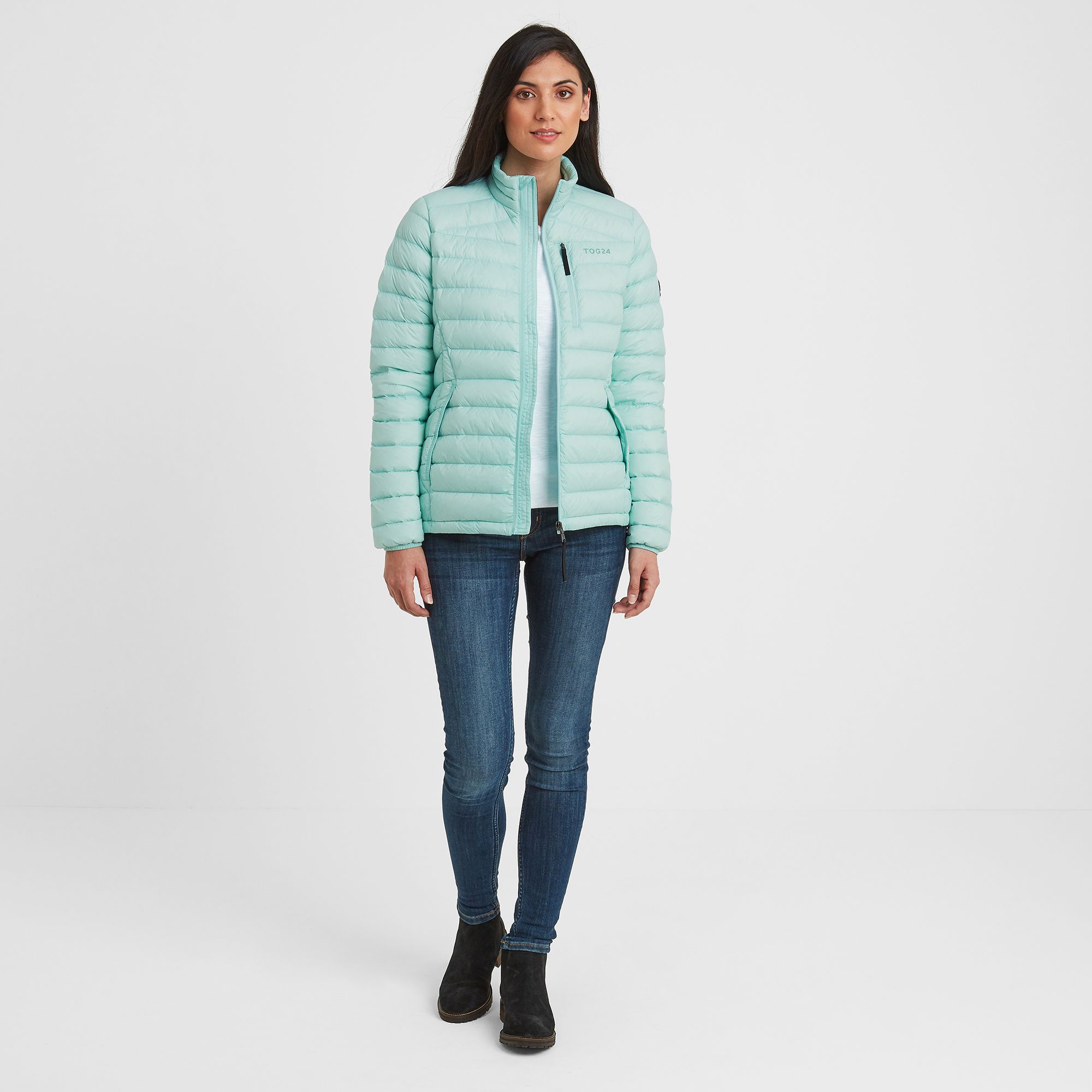 Drax Women's Funnel Down Jacket Mint Blue