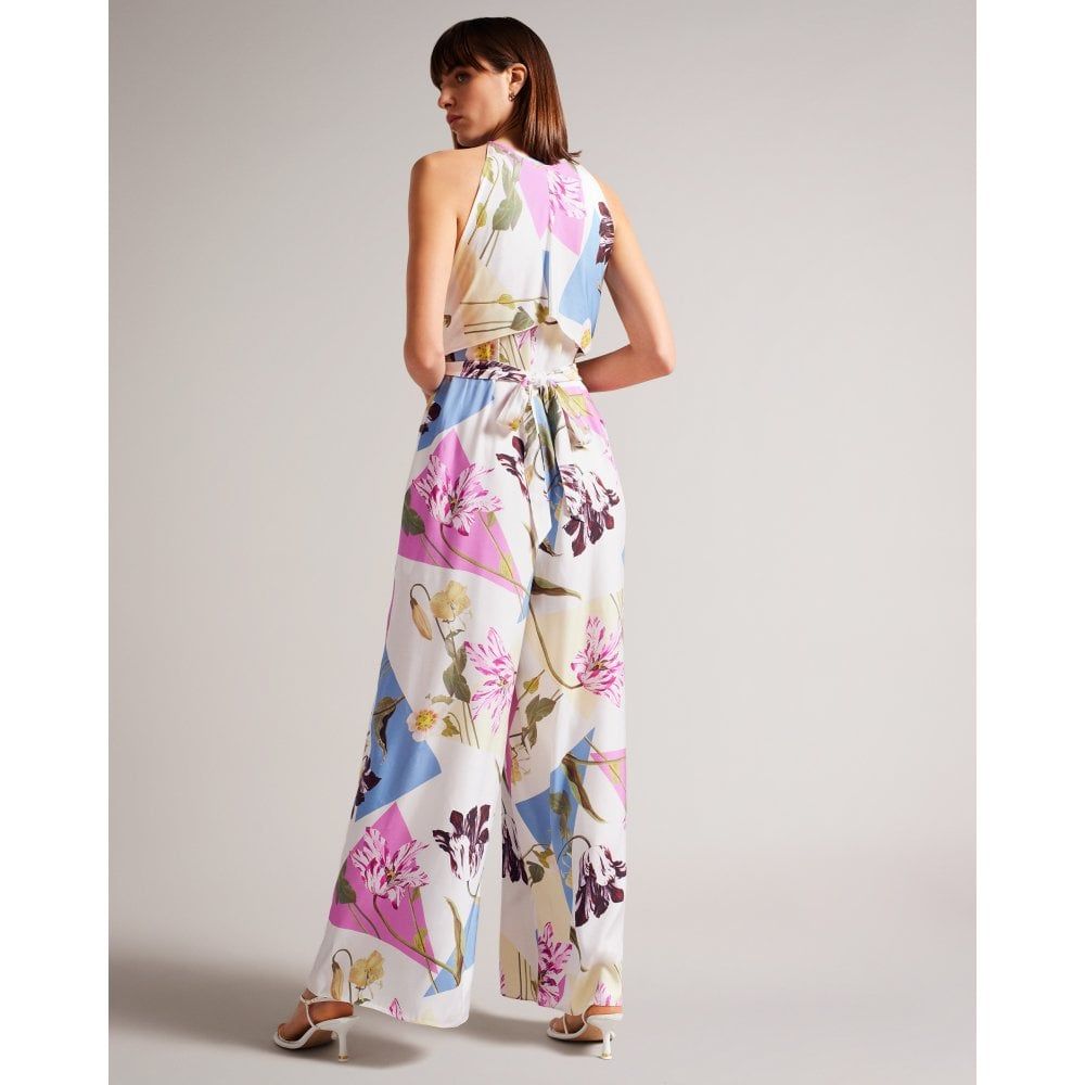 Ted Baker Maudee Womens Printed Halter Neck Jumpsuit