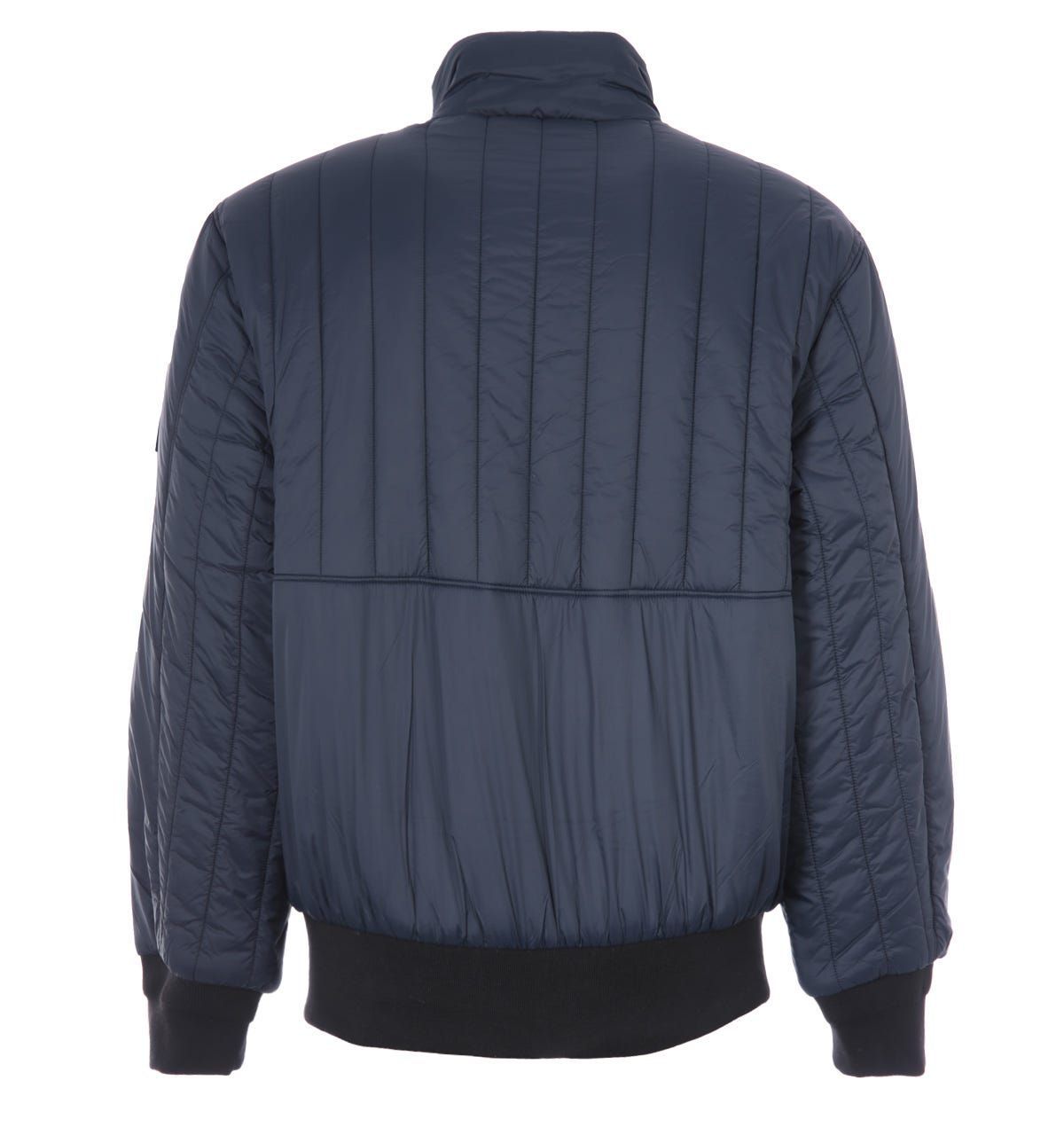 Men's Lyle And Scott Casuals Vertical Padded Bomber Jacket in Navy