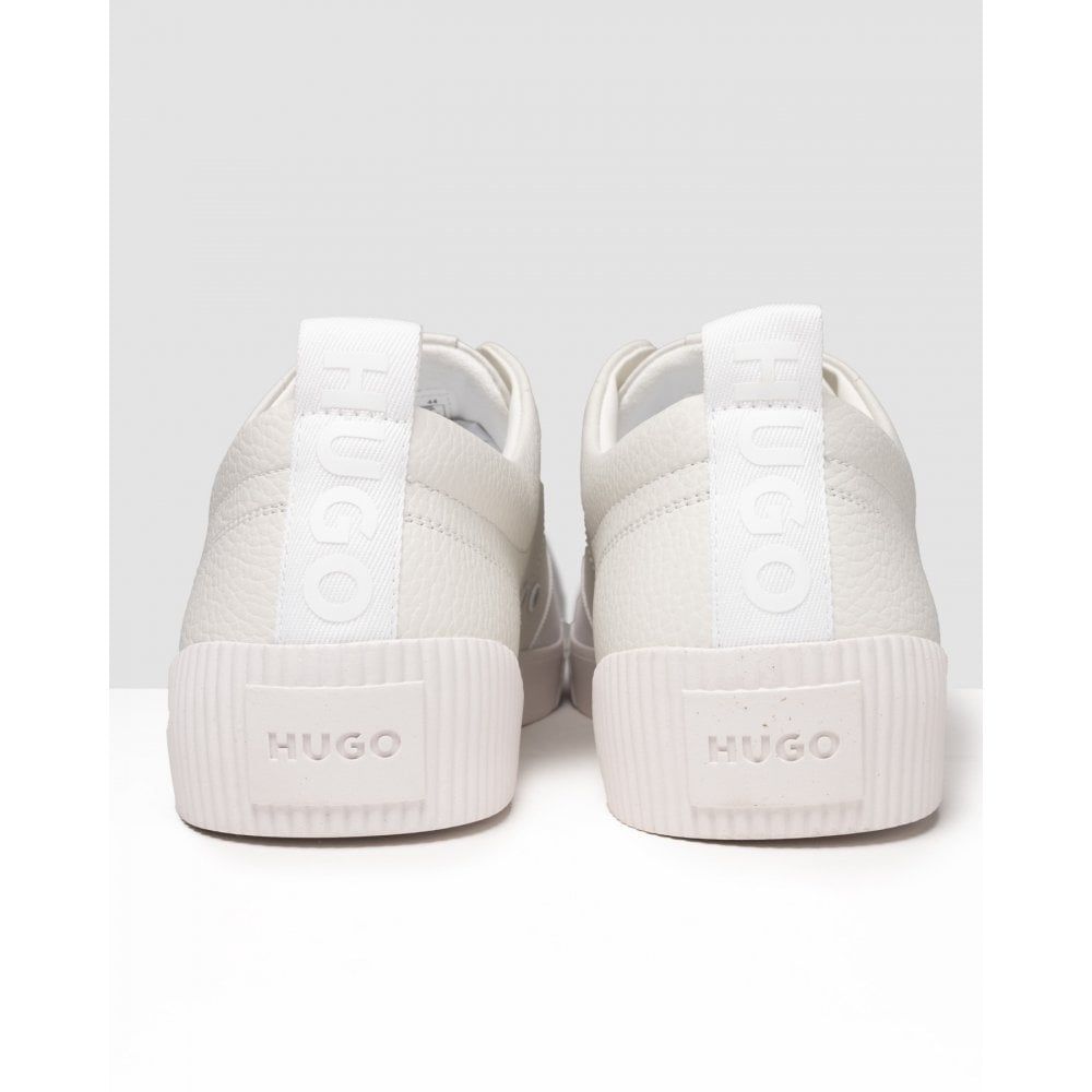 HUGO Zero Tenn Grained Leather Low Top Trainers