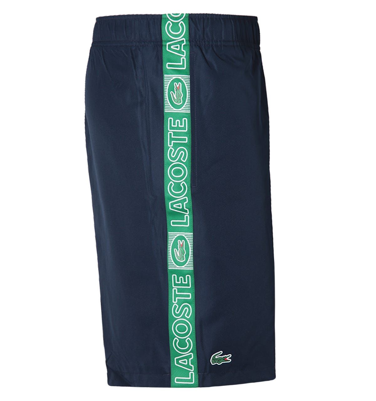 Lacoste SPORT Branded Side Bands Shorts - Navy