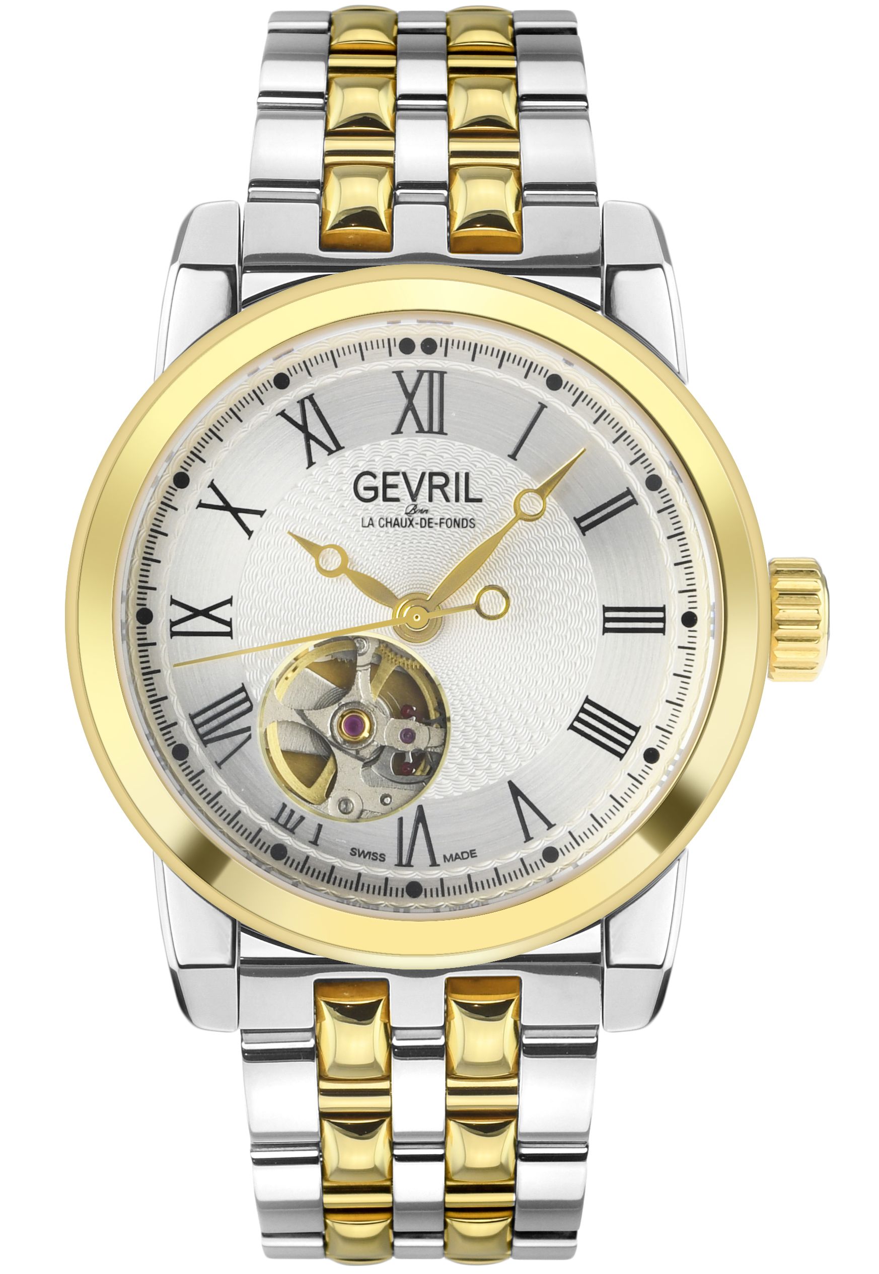Gevril Men's Madison Swiss Automatic Stainless Steel Silver Dial two ...