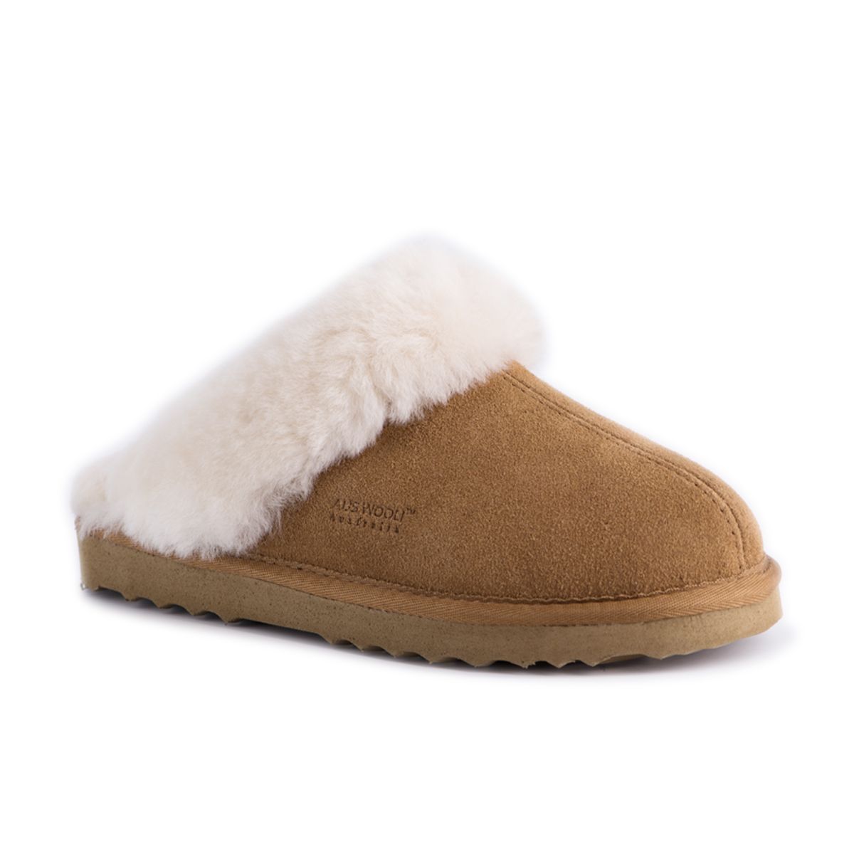 Aus Wooli "Sydney" Australia Sheepskin Wool Slippers, Tan